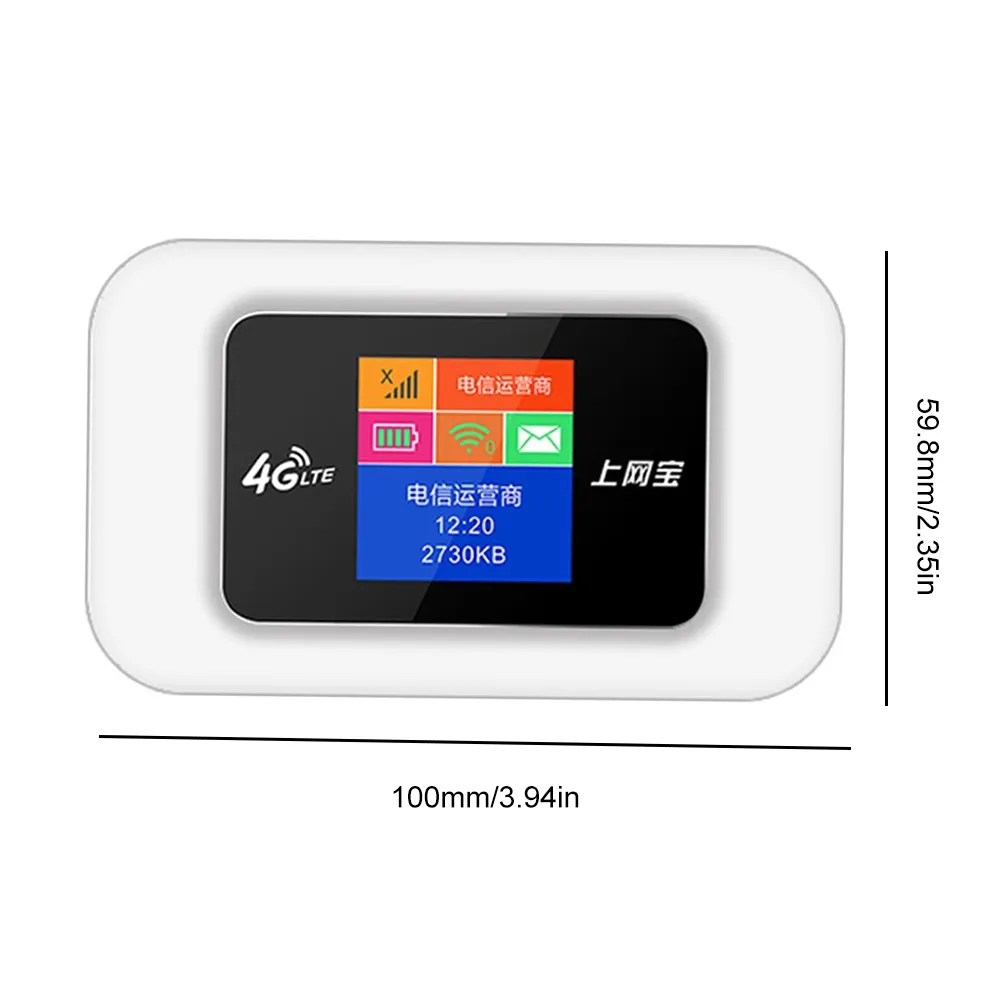 DHgate.com:4G LTE Portable WiFi Router with Color LCD Display and Built ...