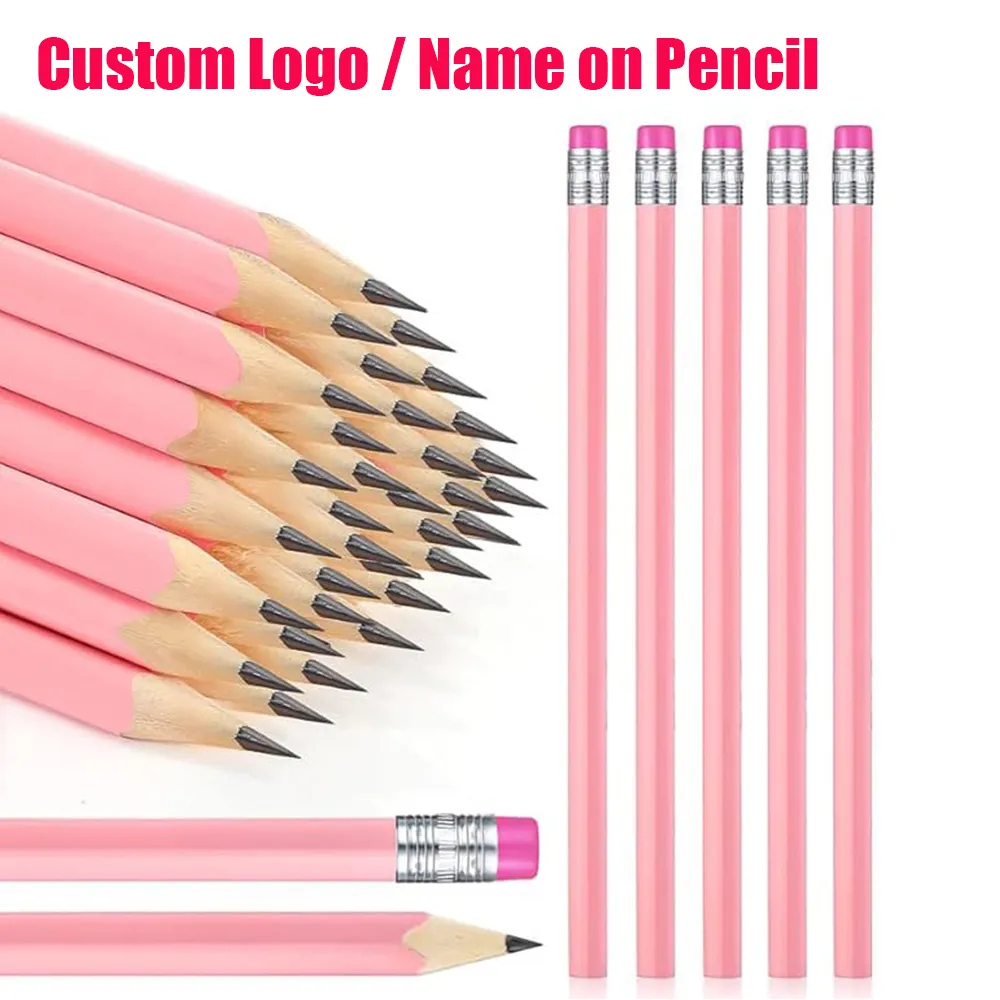 Custom Wood Pencils: Personalized Name Pencils with Erasers - Imprinted ...
