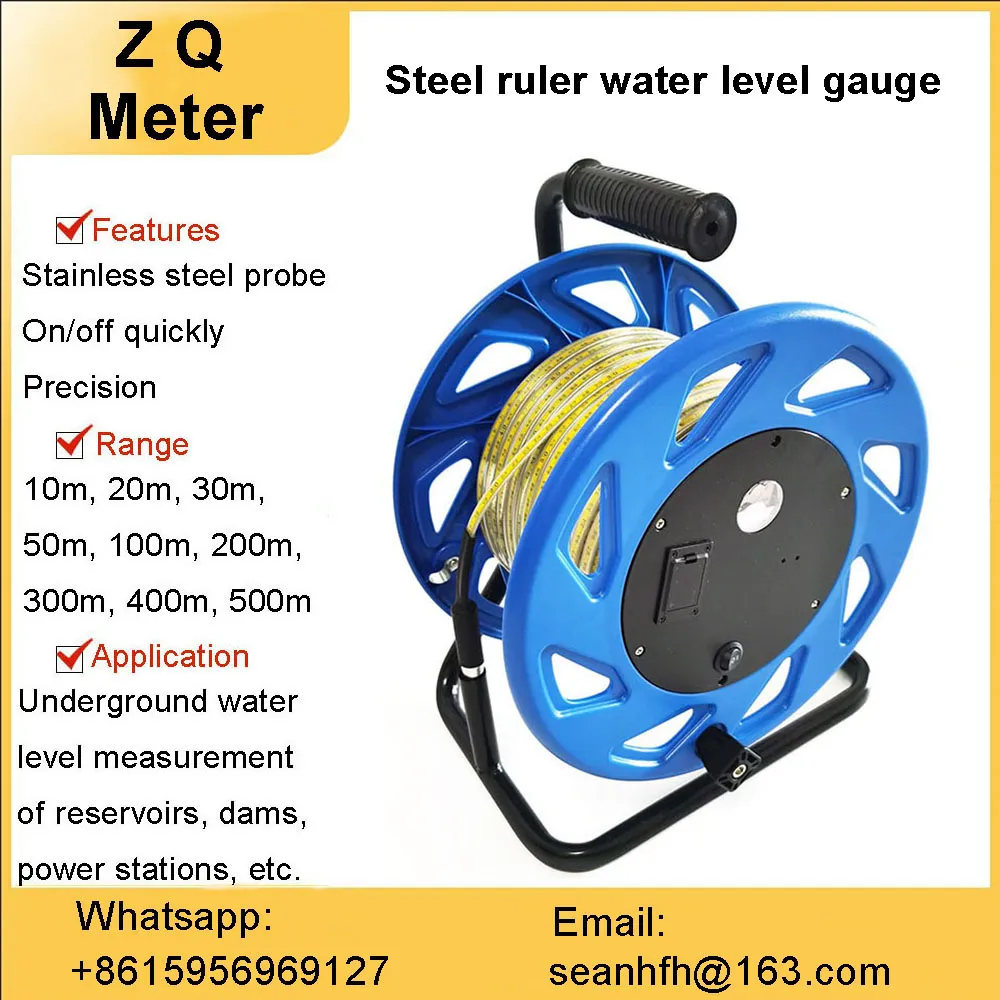 DHgate.com:2024 New30/50/100m Portable Metal Water Level Gauge Meter, Steel Ruler Water Level ...