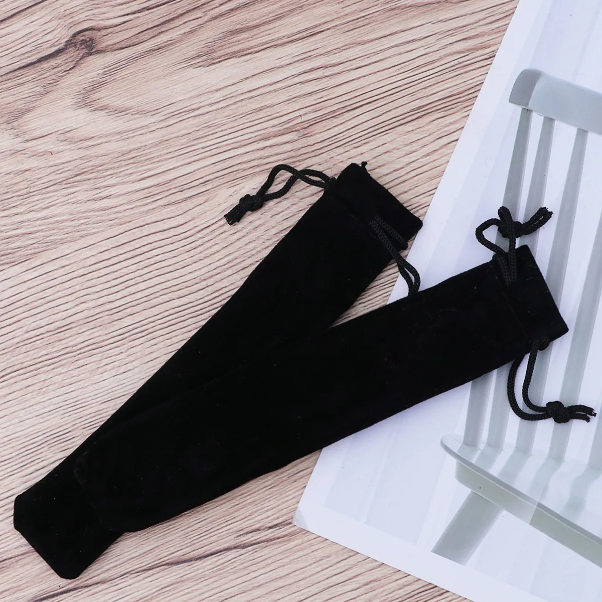 Velvet Drawstring Bag Pen Pouch Sleeve Holder Pencil Case Storage Bags ...
