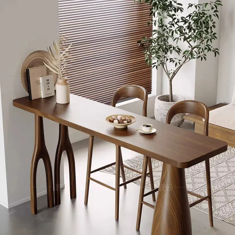 Wood Industrial Bar Table Standing Midcentury Design Luxury Bar Dining ...