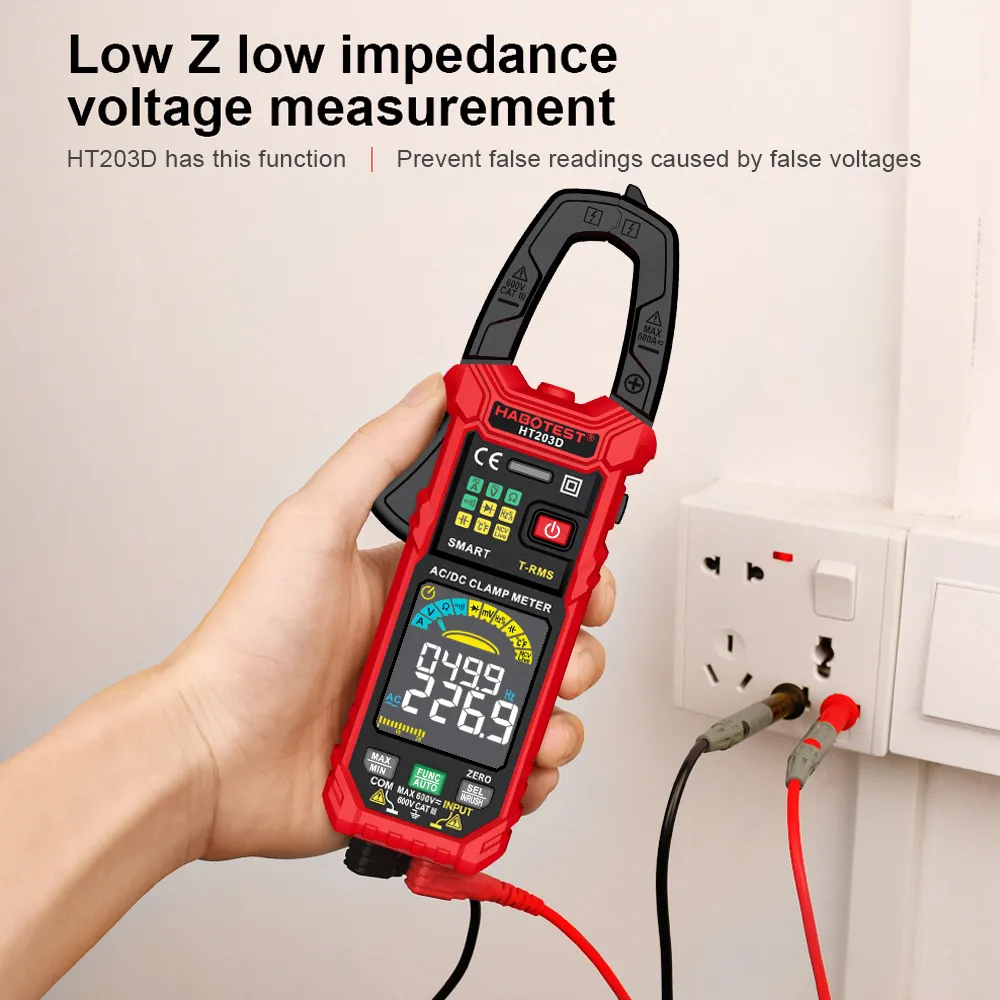 HABOTEST Professional Digital Clamp Meter - True RMS Multimeter for ...