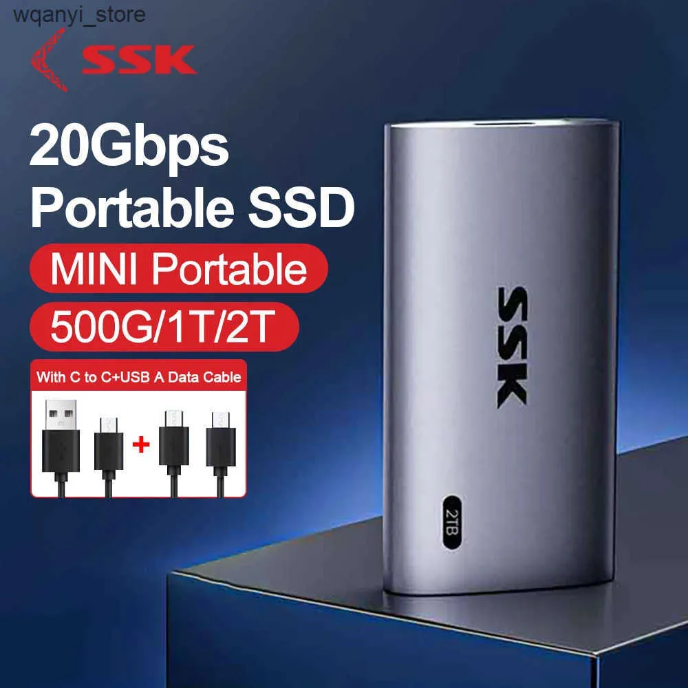 Portable 20Gb External Solid State Drive - USB 3.2 Gen2 Type-C NVMe SSD ...