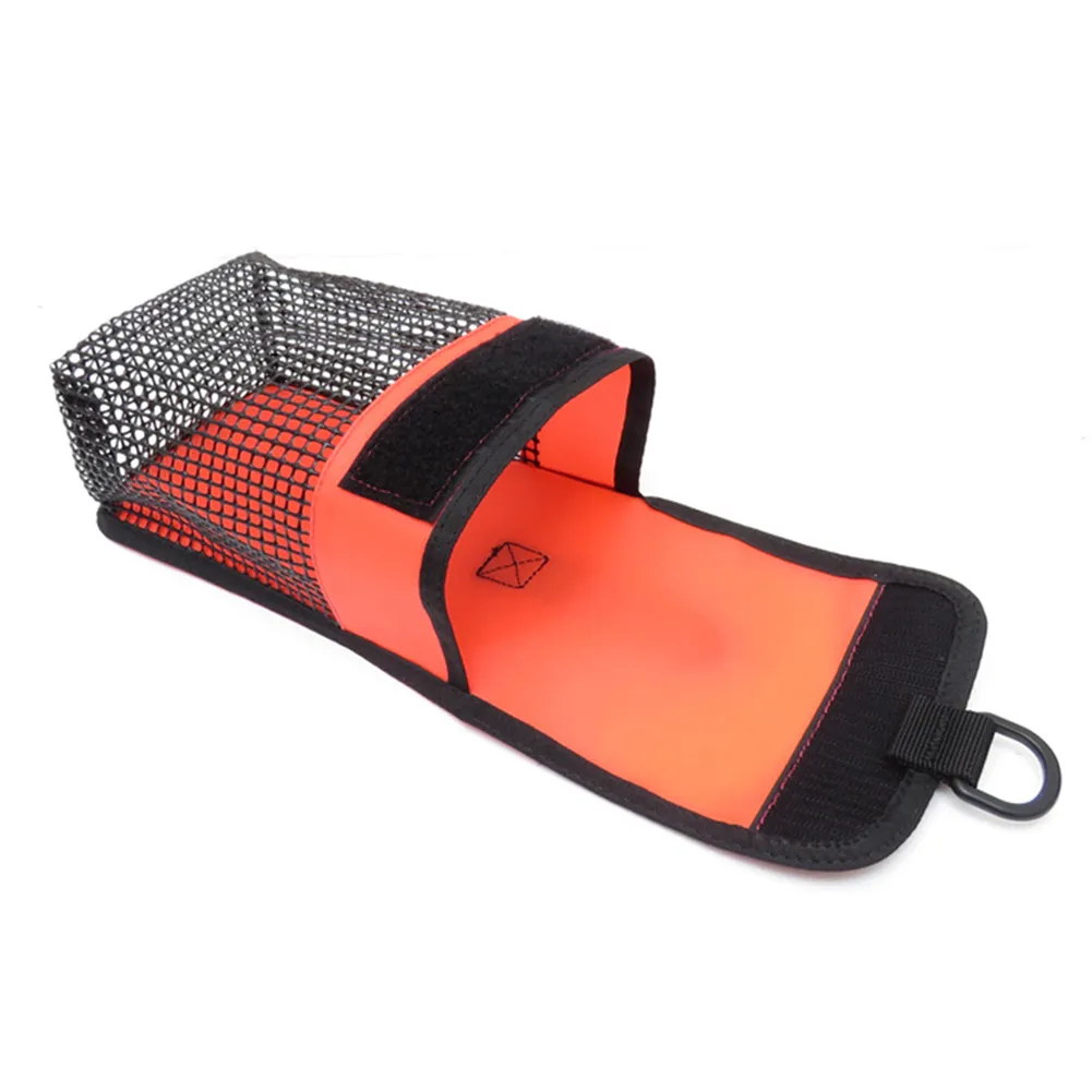 Black Heavy-Duty Mesh Bag w/ D-Ring for Scuba Diving Reel, Safety ...