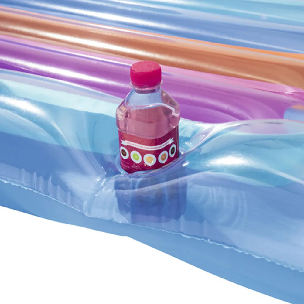 Floating Pool Seat: Inflatable Floating Lounge Chair With Cup Holder ...