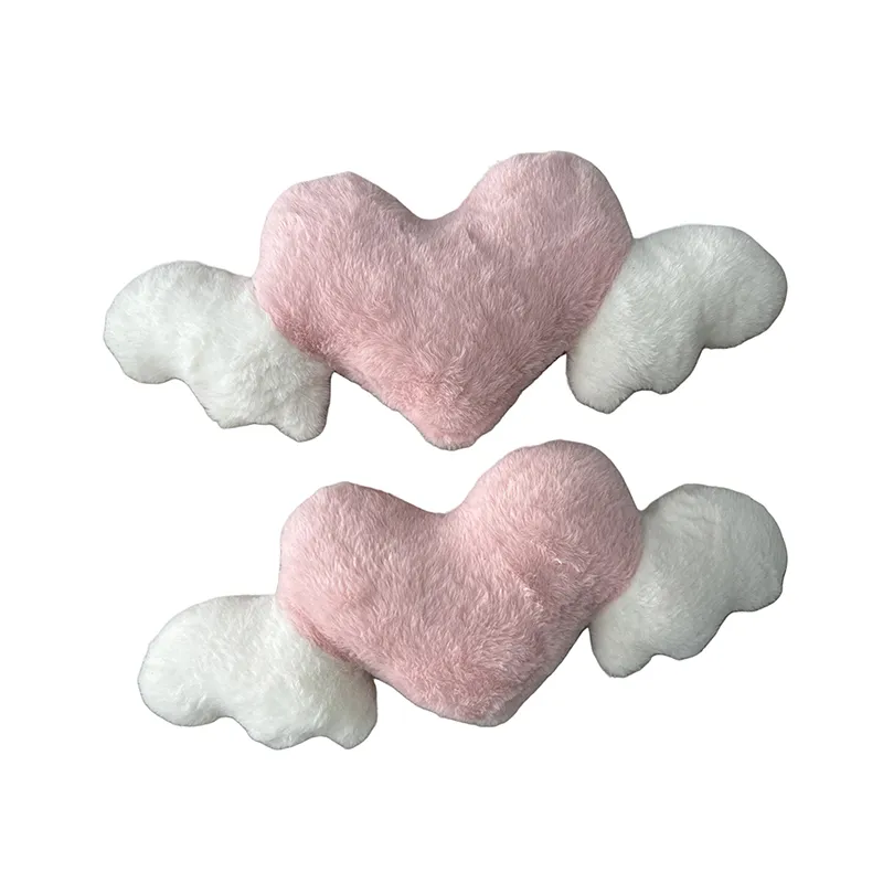 Heart-Shaped Plush Car Seat Cushion Neck and Lumbar Support Pillow ...