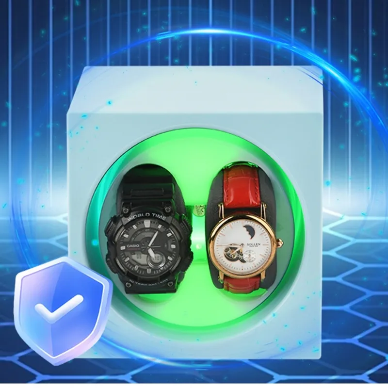 Double Watch Winder for Automatic Watches with USB Power and Two Gear ...