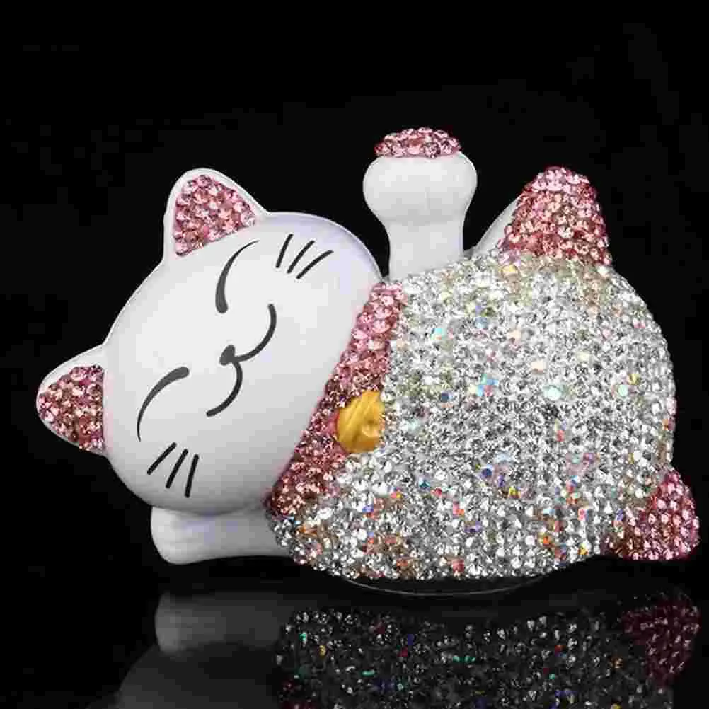 DHgate.com:Sparkling Solar-Powered Car Cat Ornament: Bling Rhinestones ...