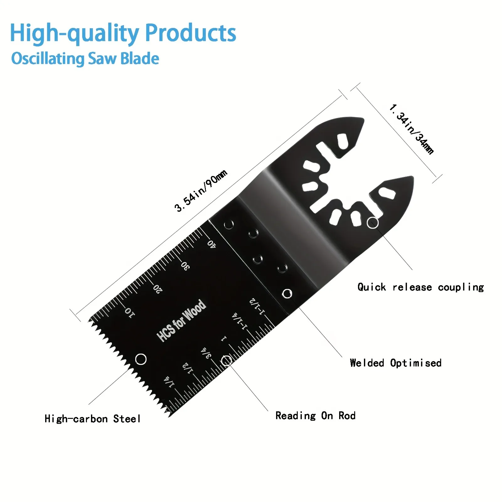 Titanium Oscillating Multitool Saw Blades, Universal Fit ...