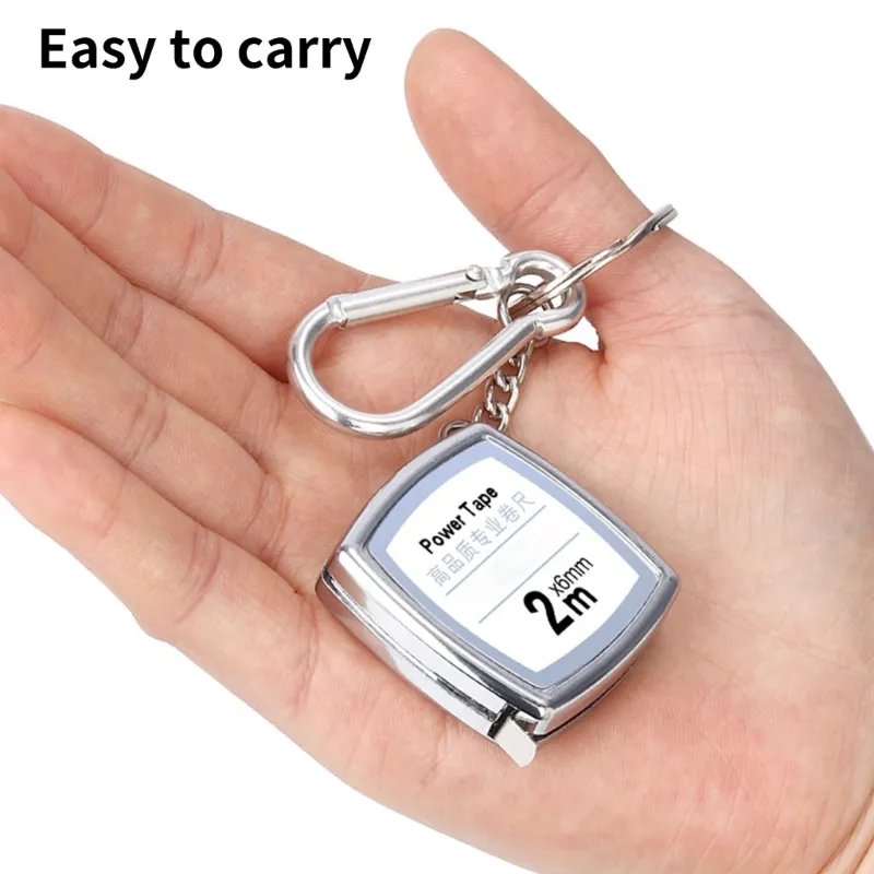 1 Meter Steel Tape Measure Key Ring Portable Compact Pocket Ruler from ...