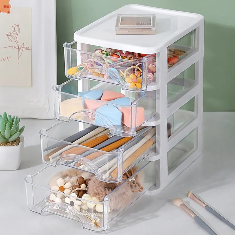 DHgate.com:Clear Plastic Desk Organizer with Drawers for Pens, Pencils ...