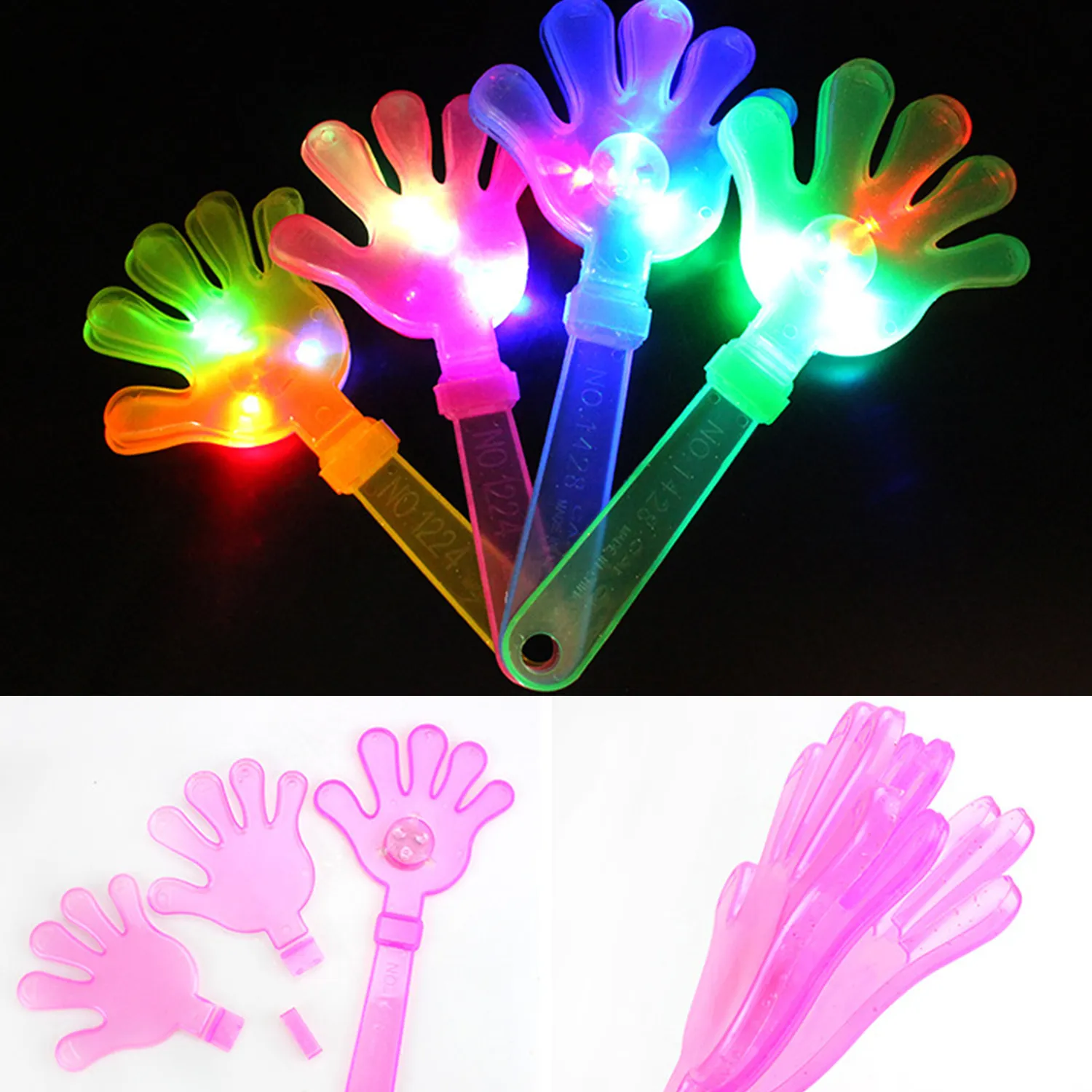 LED Hand Clappers Light up Noisemaker Clap Toy for Party Favor Battery ...