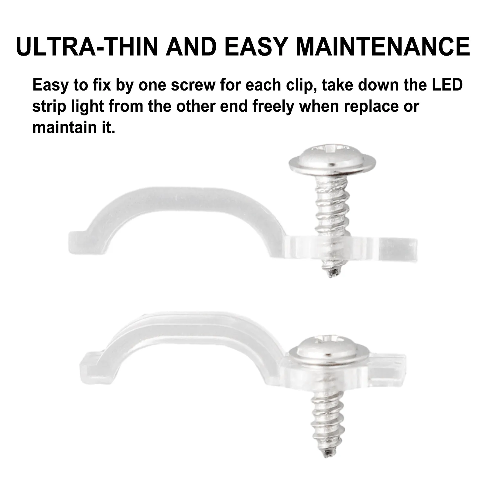 50/Mounting Brackets Clip Fixing Clips Hardware for 3528/5050/5630/3014 ...