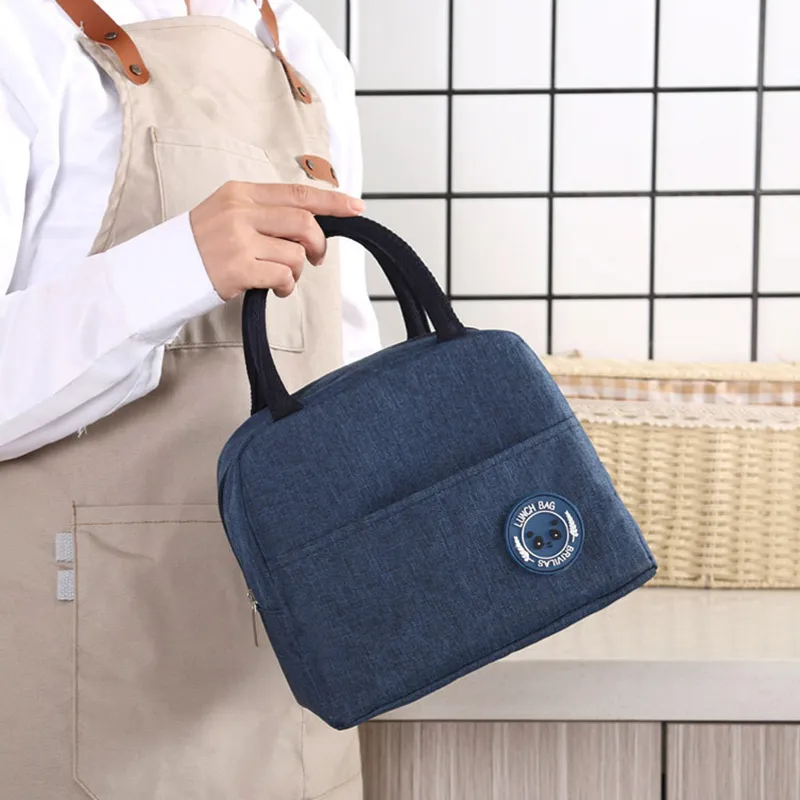 2024Canvas Thickened Aluminum Foil Cooler Lunch Bag Insulated Tote ...
