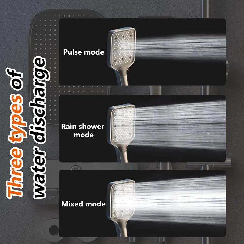 DHgate.com:Bathroom Shower Full Set Digital LED Shower System Rain ...