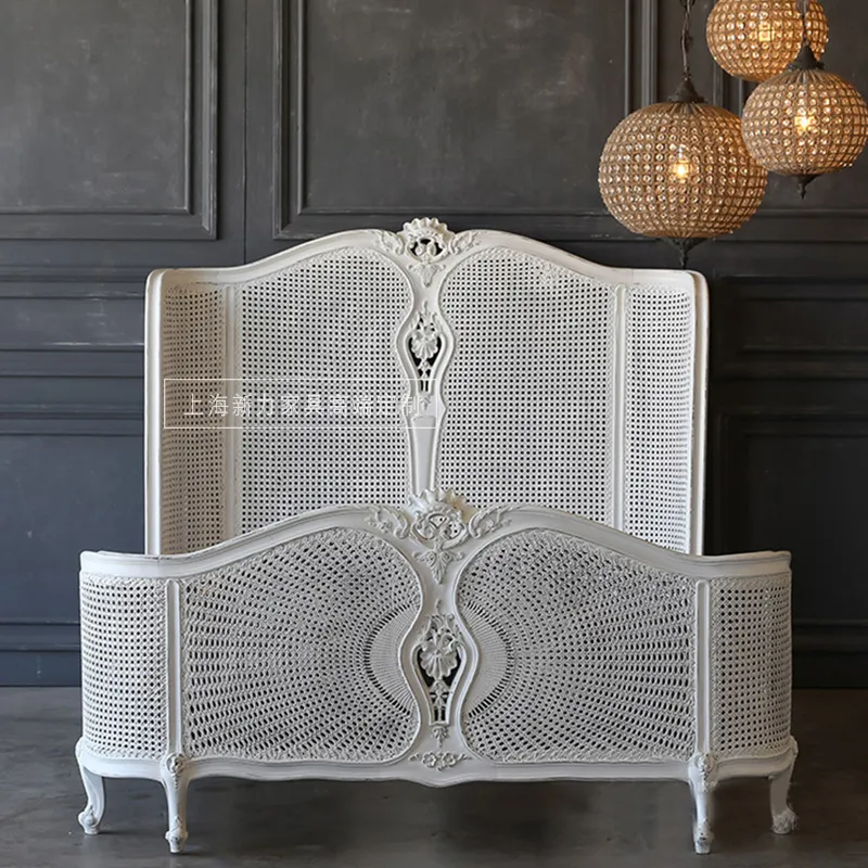 White Rattan Wicker Bedroom Furniture