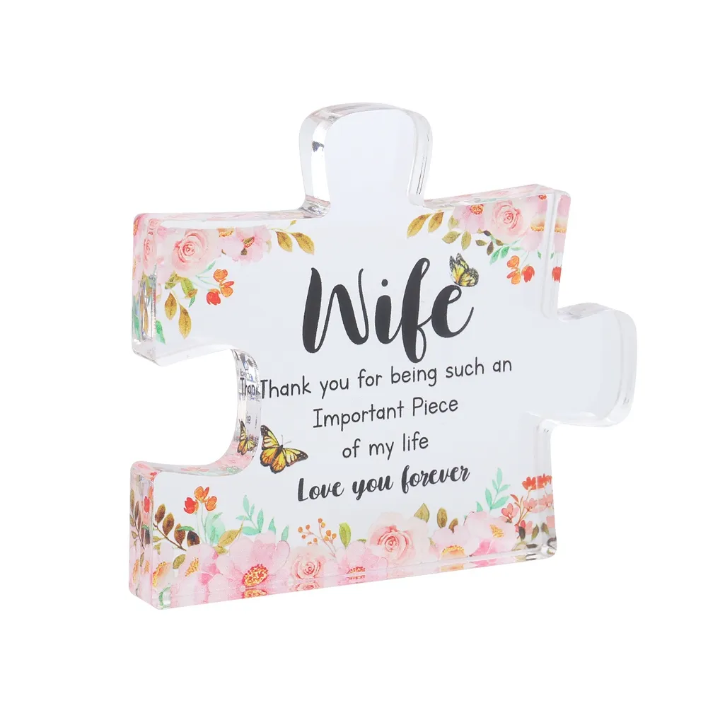 Acrylic Block Puzzle Decor for Home Party and Christmas Gift Desktop ...