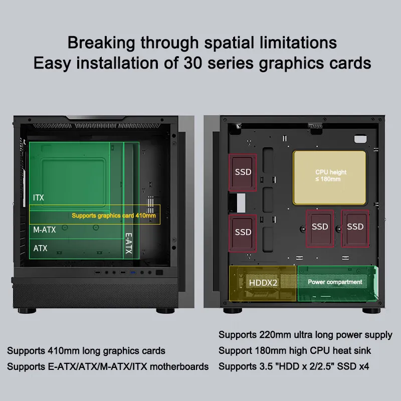 Power Train WIND MASTER ATX E-ATX M-ATX PC Case | Double 360 Water ...