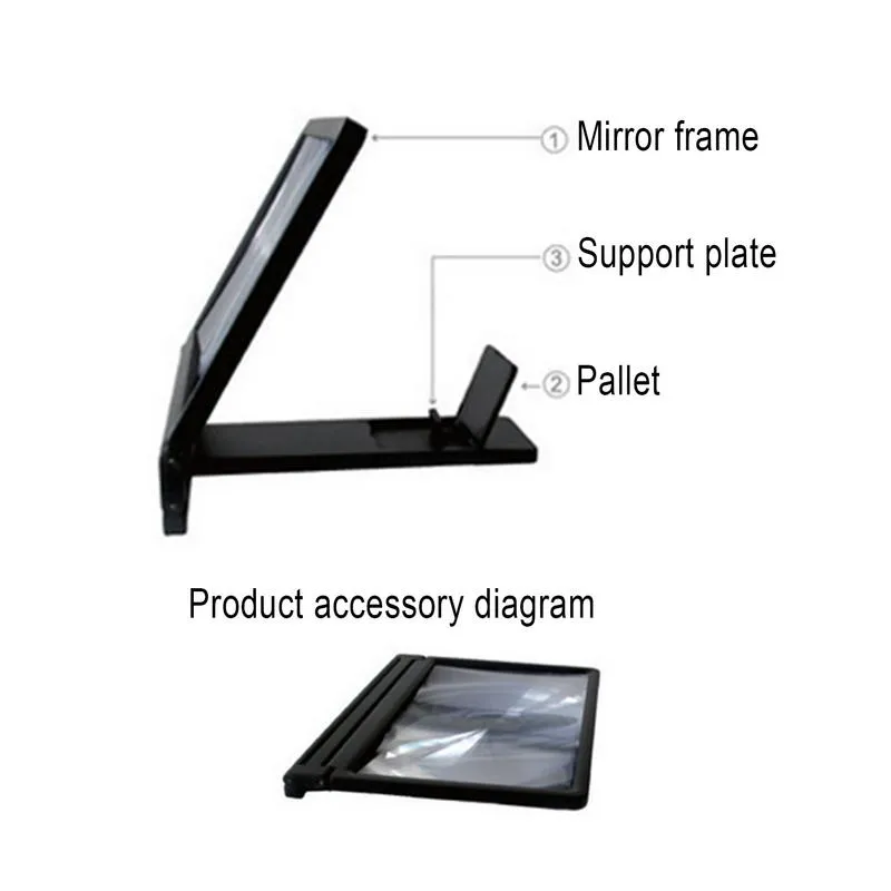HD Screen Magnifier: Foldable Phone Amplifier Projector for Movies ...