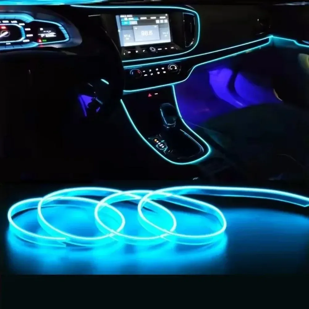 5m Car Light Strip, Multicolor Interior Underdash LED Lights, DIY ...