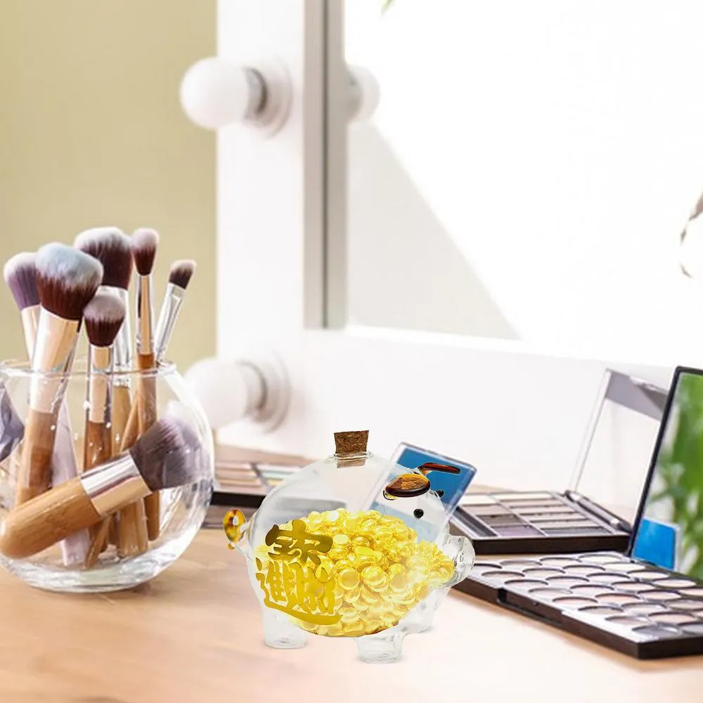 Cute Pig Coin Bank Box with Cork Stopper for Adults and Kids from ...