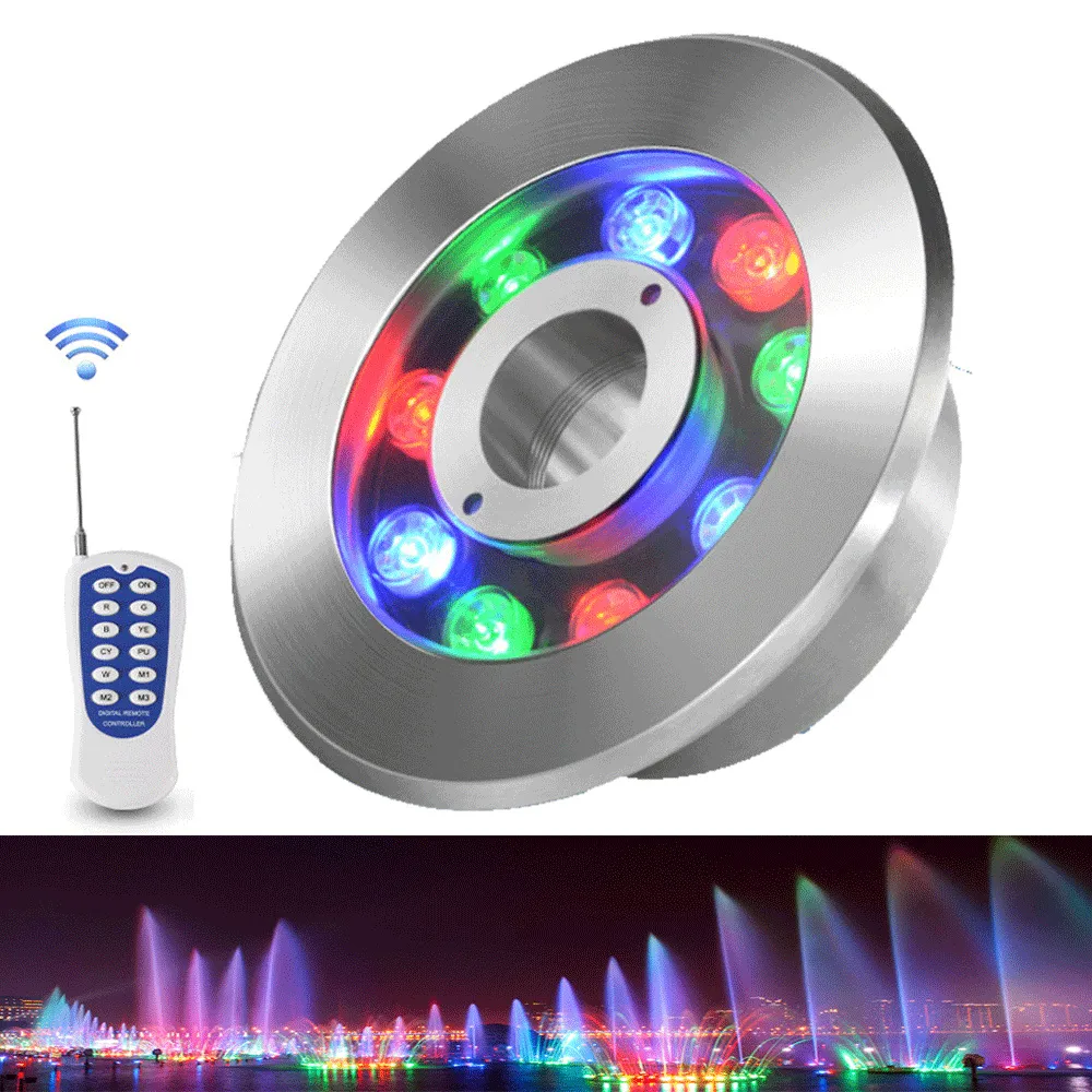 DHgate.com:6W-12W RGB LED Fountain Light, AC12V Underwater Spotlight ...