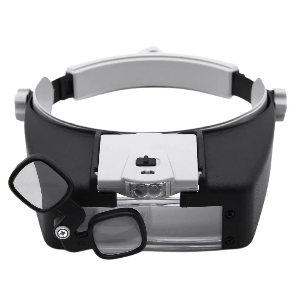 Headband Magnifier 1.5X 1.5X 6X 8X Loupe Head Mount Magnifier Glasses ...