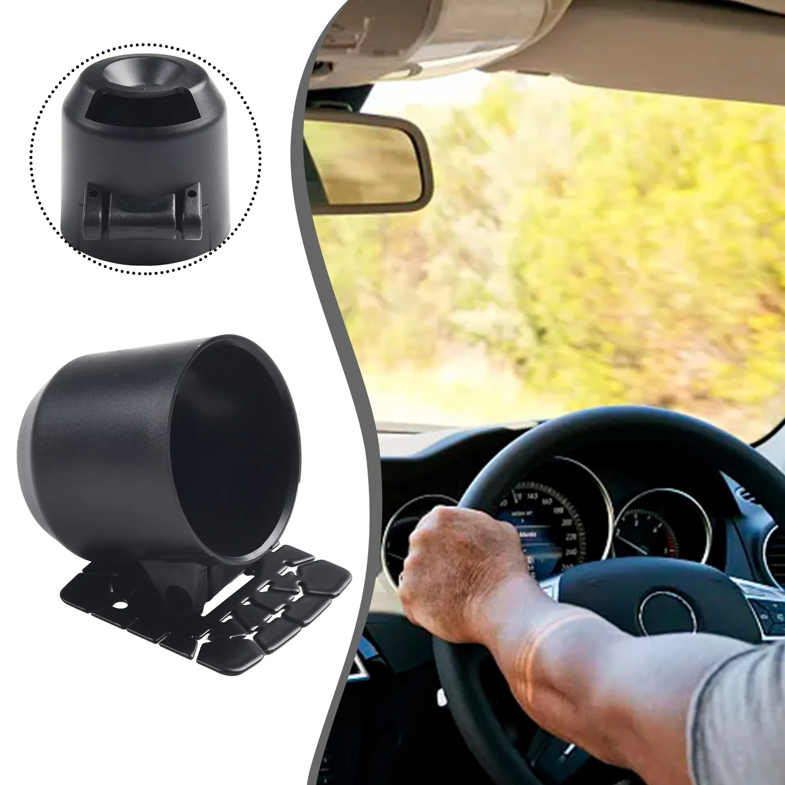 Holder Car Single Gauge 2 inch 52mm Black Dashboard Cup Mount Bracket ...