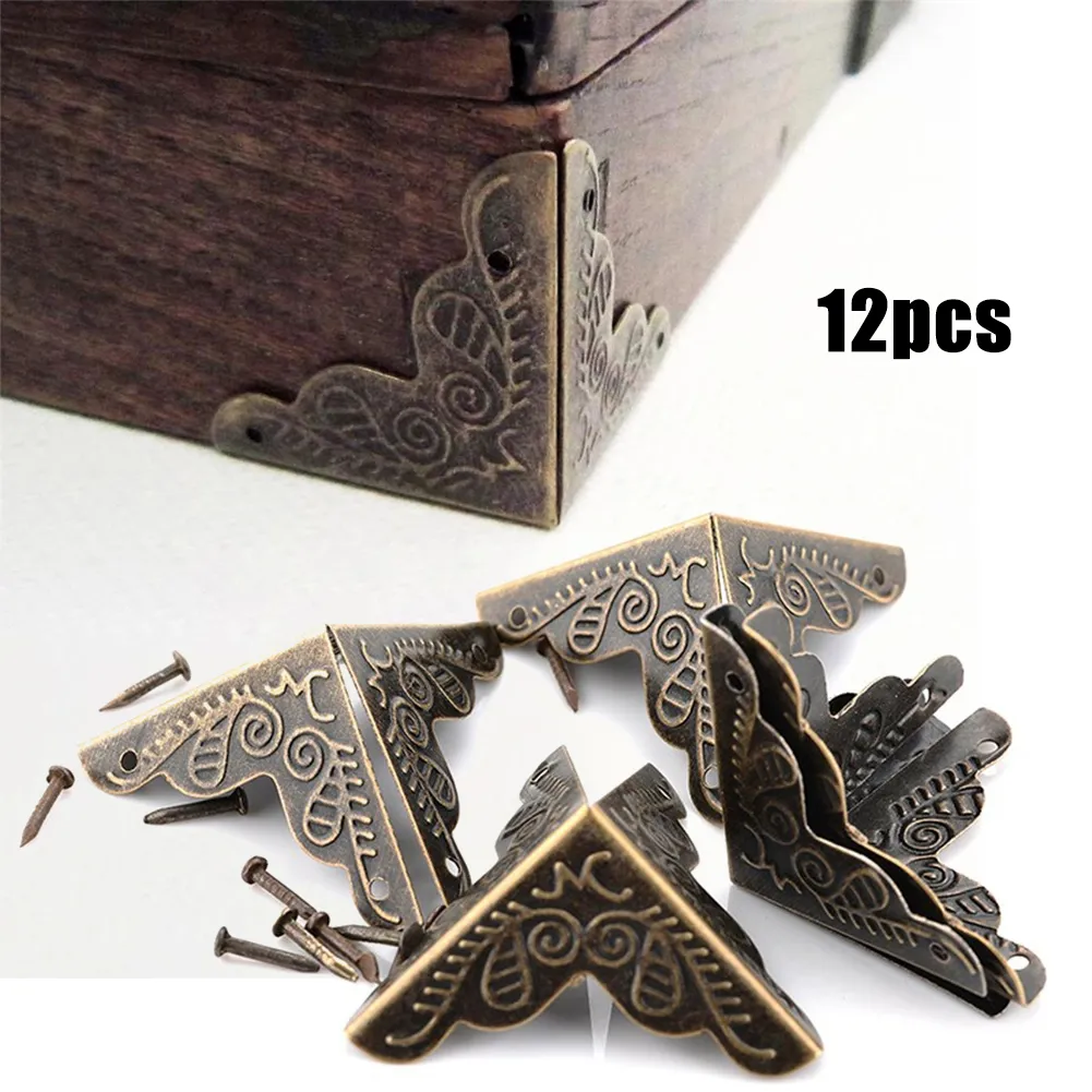 Bronze Tone Metal Triangle Carved Corners Brackets Html Set Of 12 For ...
