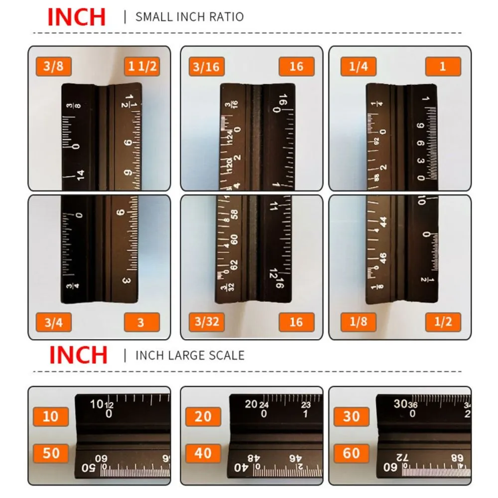 2024 30cm Multicolor Aluminum Alloy Triangular Architect Scale Ruler ...