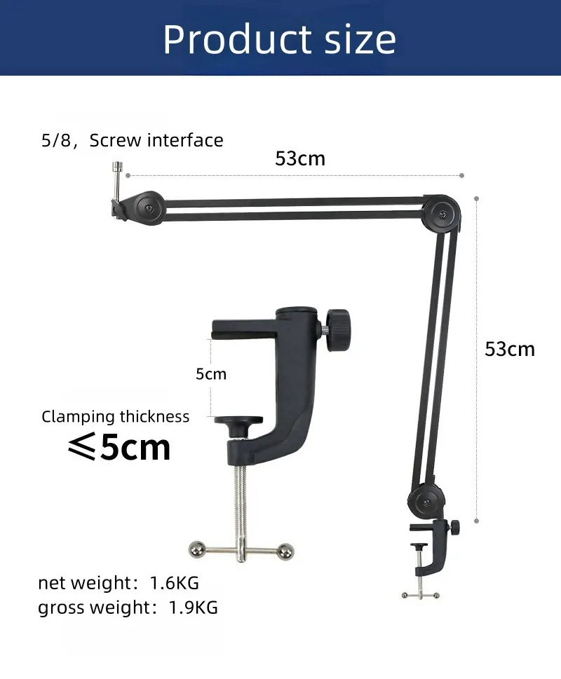 Desktop Microphone Stand For PC Cantilever Stand For Live Streaming ...