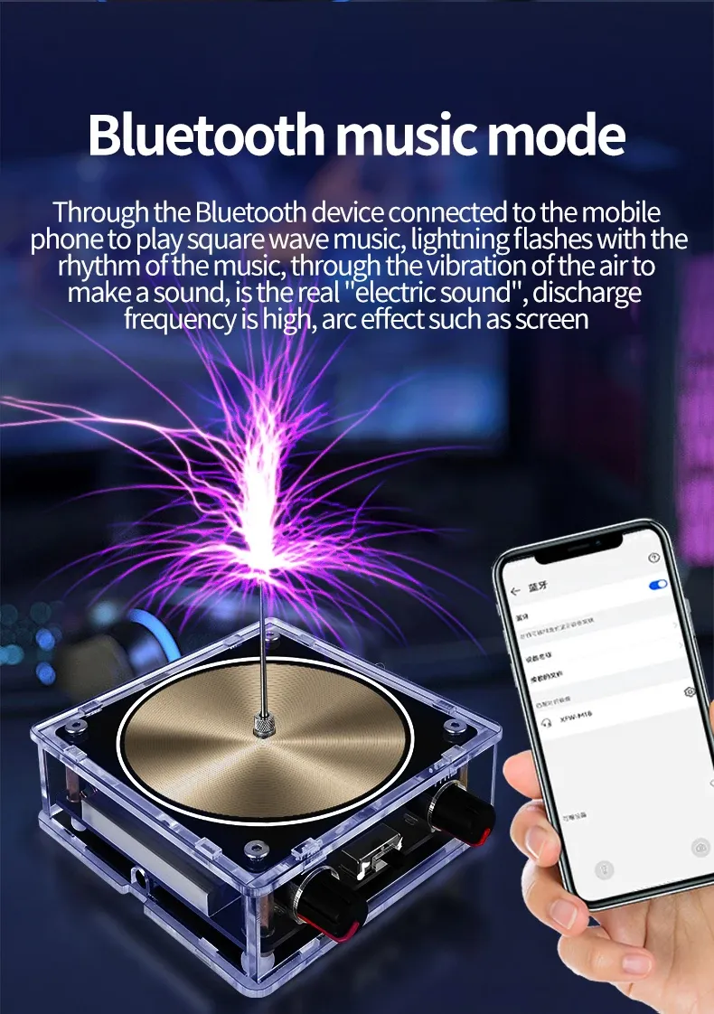 Mini Tesla Music Coil Bluetooth Compatible AC110-240V 10cm High ...