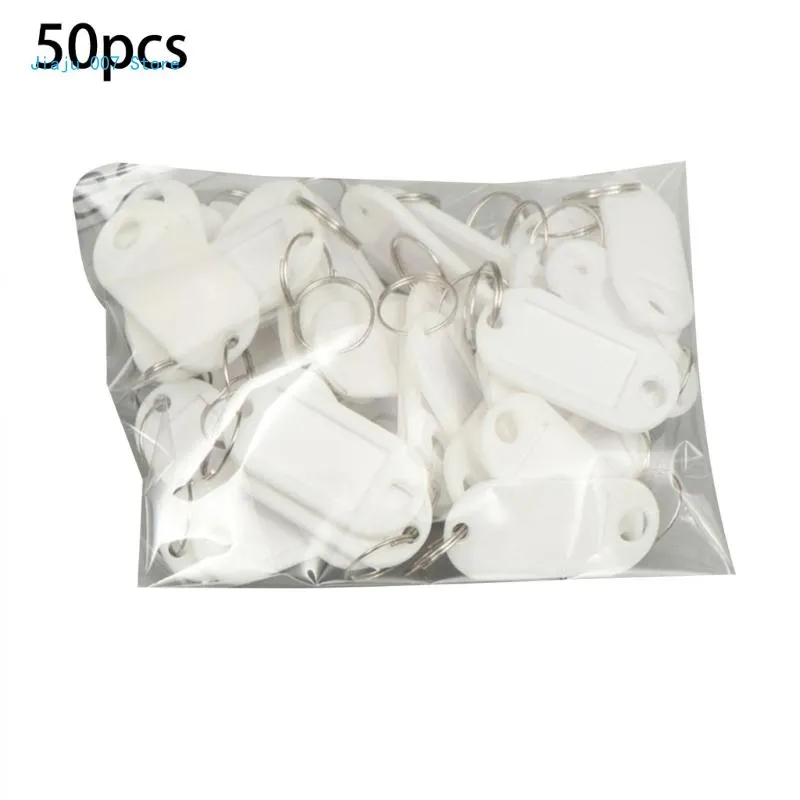 Durable 50-Piece Identification Tags with Split Rings and Label Windows ...