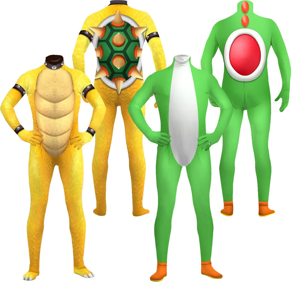 Adult Unisex Yoshi & Bowser Cosplay Jumpsuits –... From Uledemode ...