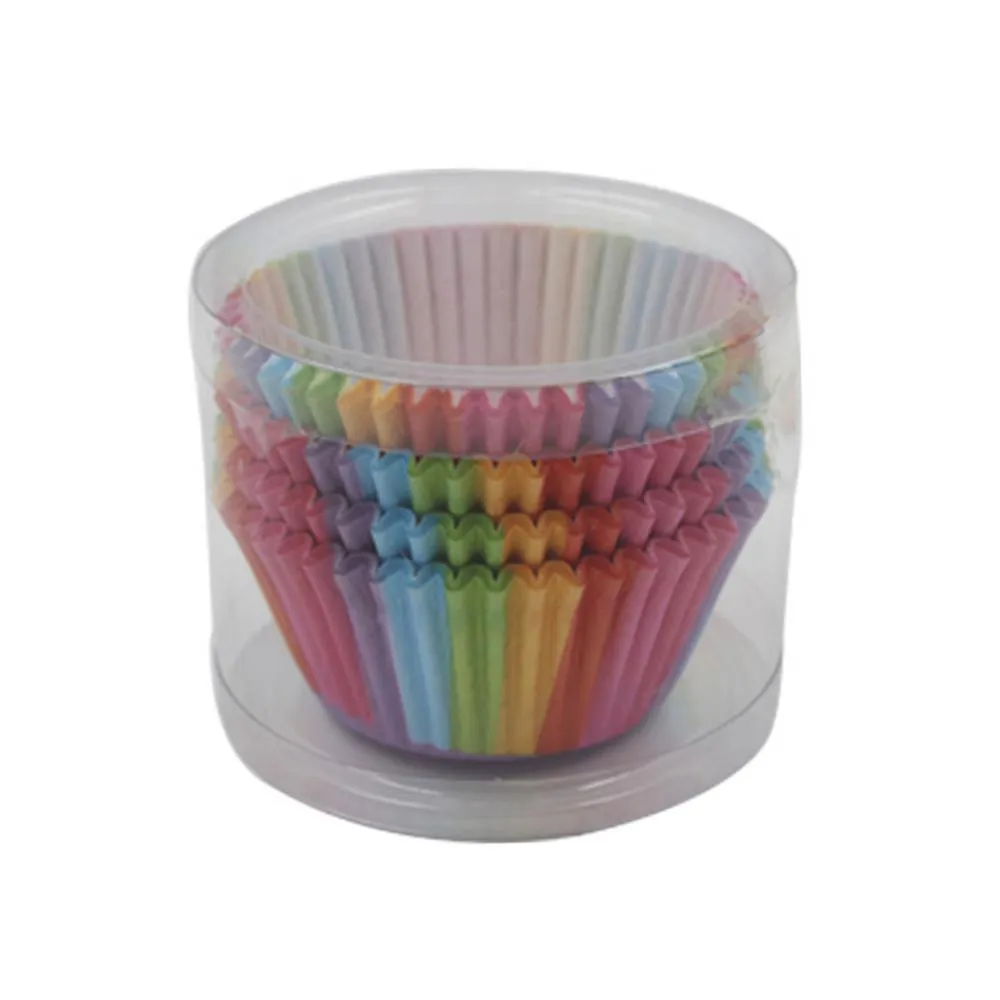 2 Sheets Puff Pastry & Rainbow Cupcake Paper Cups: 1/2/Baking Molds for ...