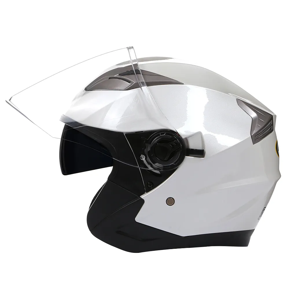DOT-Certified Open-Face Helmet for Motorbike Adventures - Dual Visor ...