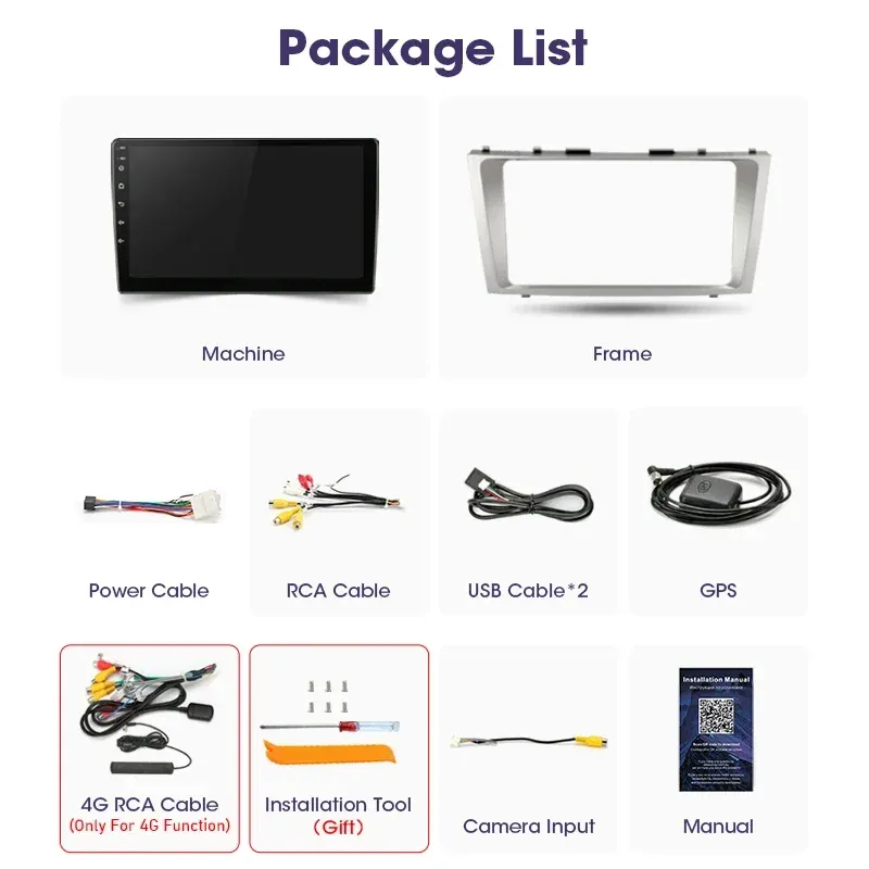 Android 12 Car Radio for Toyota Camry, Multimedia GPS 4G Carplay Auto ...
