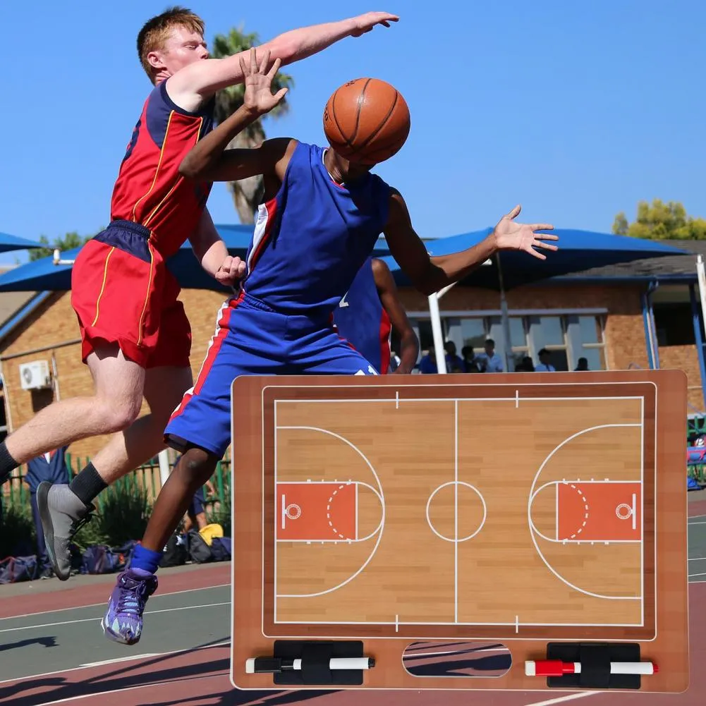 Portable Double-Sided Basketball Coaching Board - Smooth Surface Dry ...