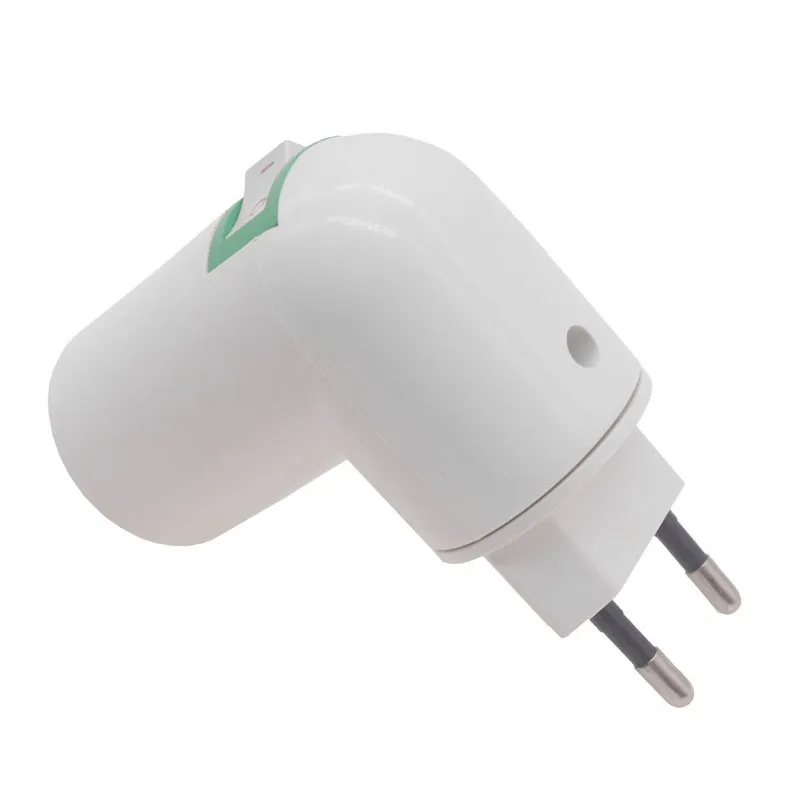 DHgate.com:E27 White PBT LED Lamp Base Converter Adapter Socket with EU ...