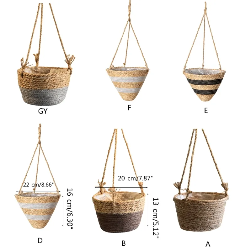 DHgate.com:Handwoven Cotton Rope Hanging Planter, Flower Pot Holder for ...