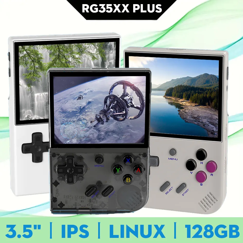 ANBERNIC RG35XX PLUS Retro Game Handheld Console: 3.5 IPS Screen, Linux ...