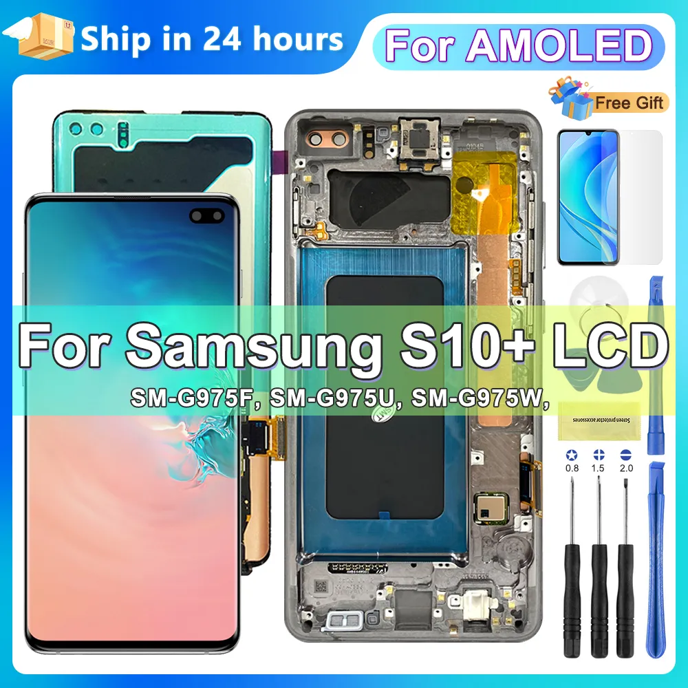 ORI Samsung S10 Plus AMOLED Display Screen Replacement LCD Touch Screen ...