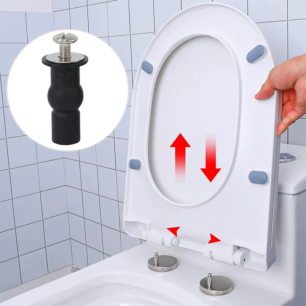 Toilet Seat Screws And Rubber Top Nuts 2 Pack | Durable WC Blind Hole ...
