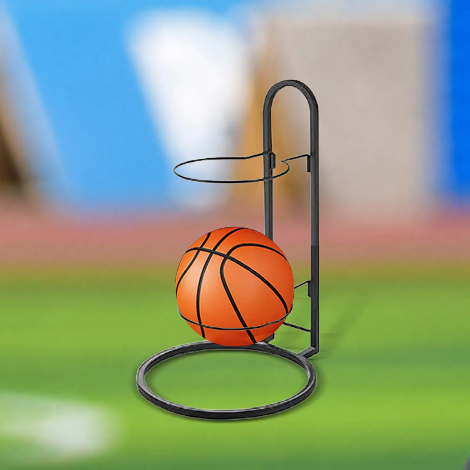 Basketball Storage Rack: 2 Tier Rolling Ball Display Shelf Organizer ...