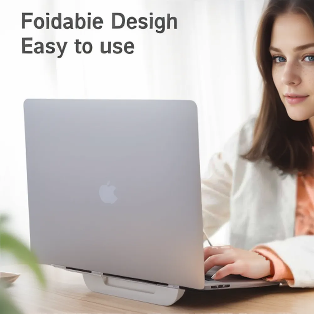 Foldable Laptop Desk & Laptop Notebook Stand Zinc Alloy Base, Rotatable ...