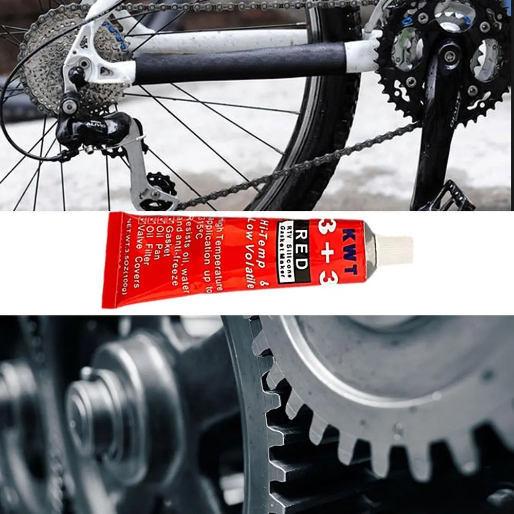 100g High Temperature Silicone Sealant Waterproof Red RTV Gasket Maker ...