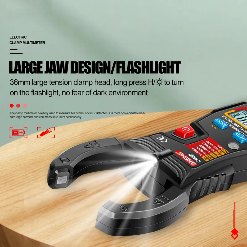 Pro Digital Clamp Meter Multimeter: Auto-Ranging DC Voltage Tester ...