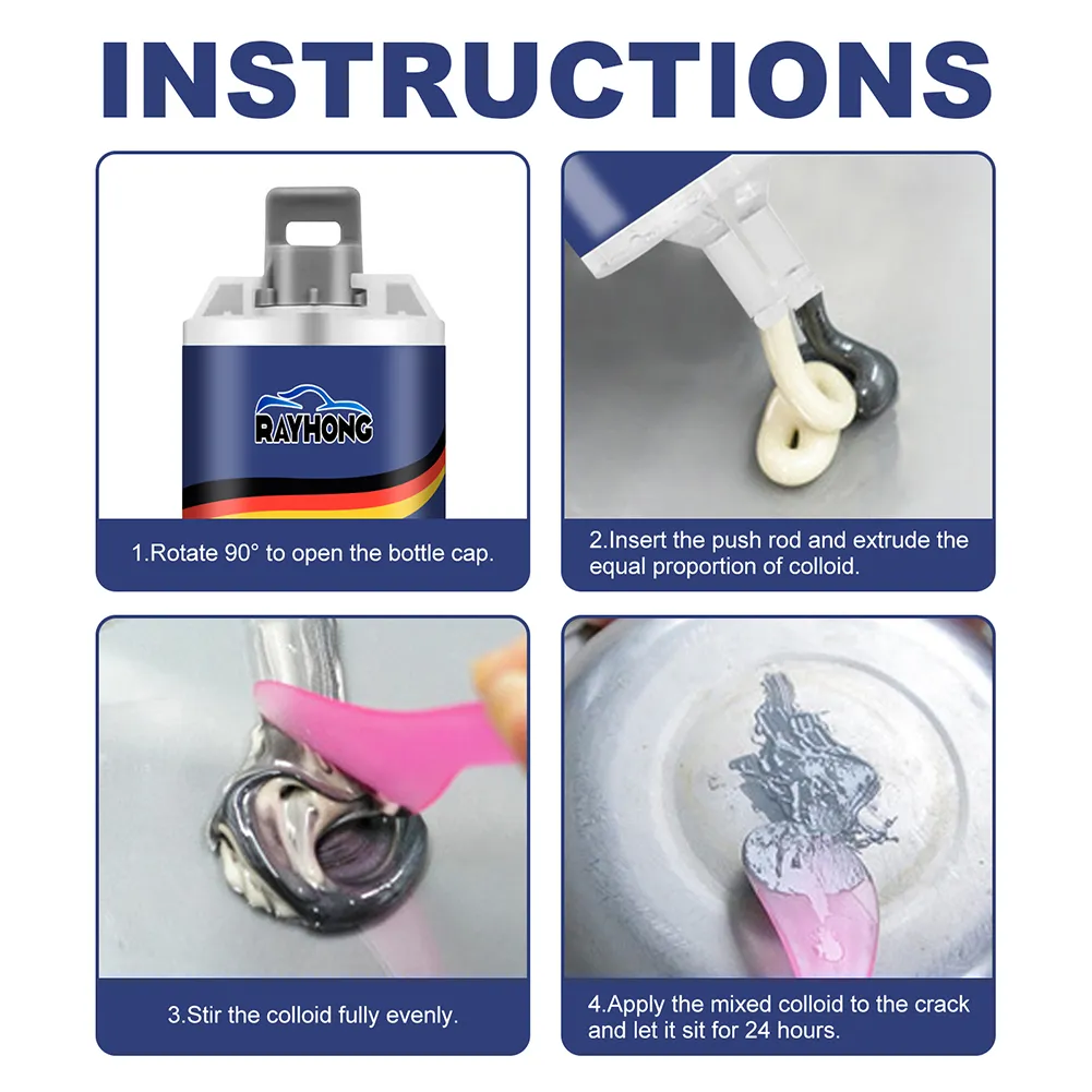 High-Temp Resistant Metal Repair Paste - Cold Weld Adhesive for ...