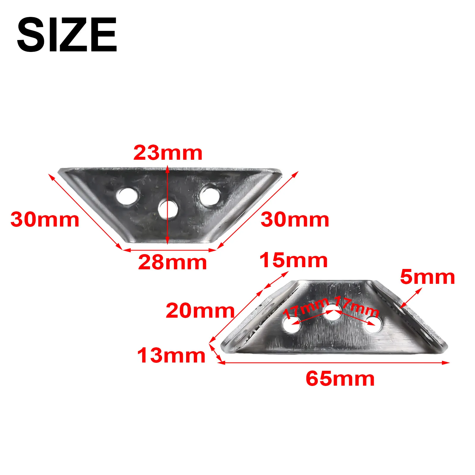 90 Degree Metal Bracket Furniture Corner Braces: 2mm Thick Steel Corner ...
