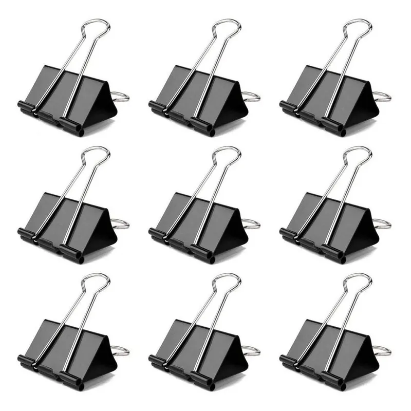 Black 1 Inch 25 Mm Long Tail Dovetail Binder Clips for Office and ...